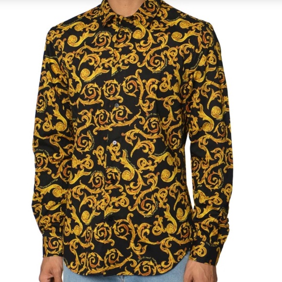 Versace | Shirts | Versace Jeans Couture Baroque Dress Shirt | Poshmark